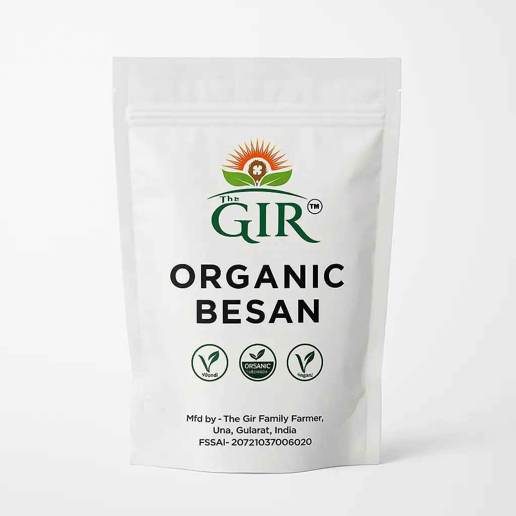 Organic Besan Flour 500g - 100% Natural & Gluten-Free | THE GIR FARMER